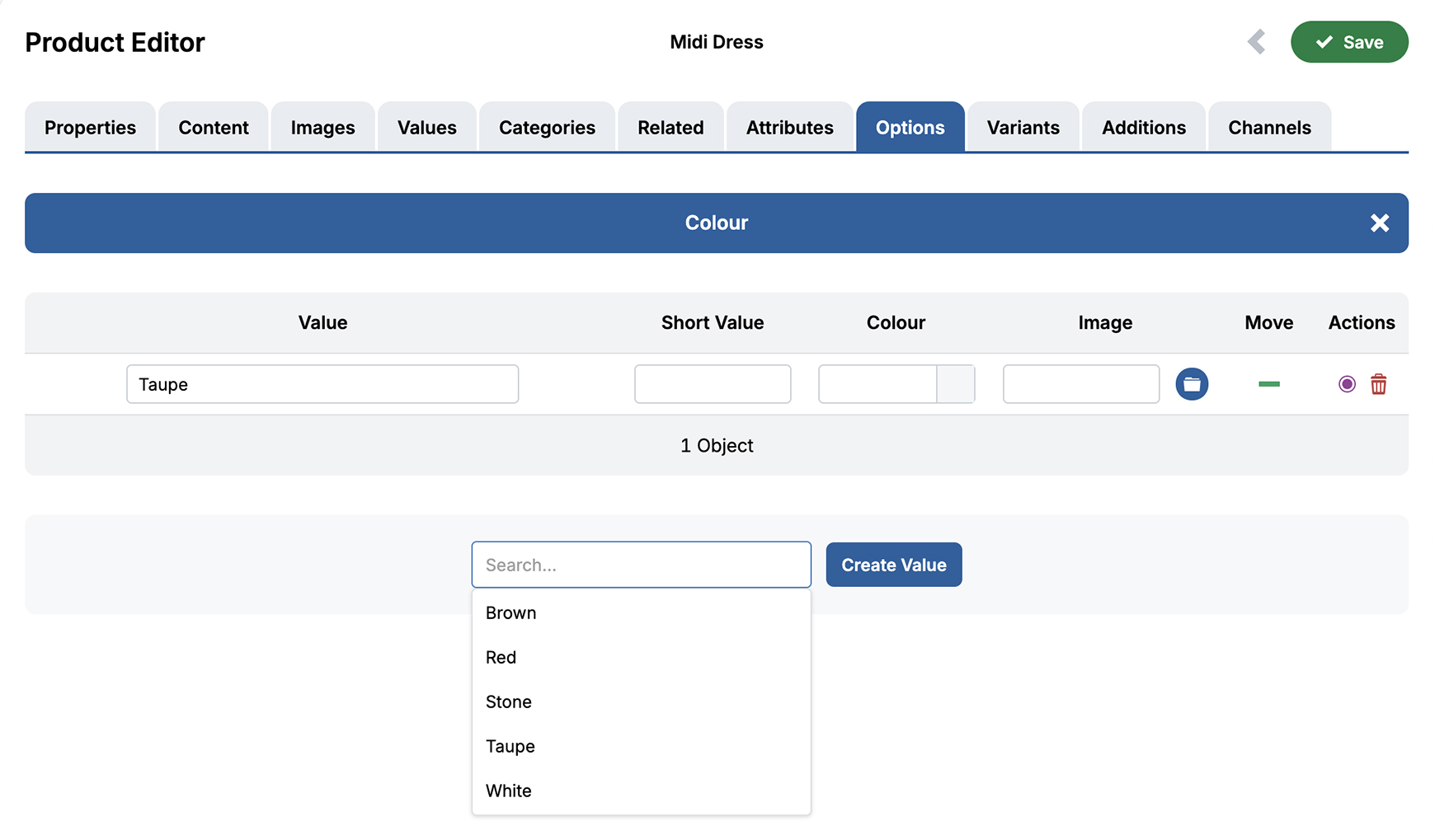 How to add product options and variants - Bluepark.co.uk