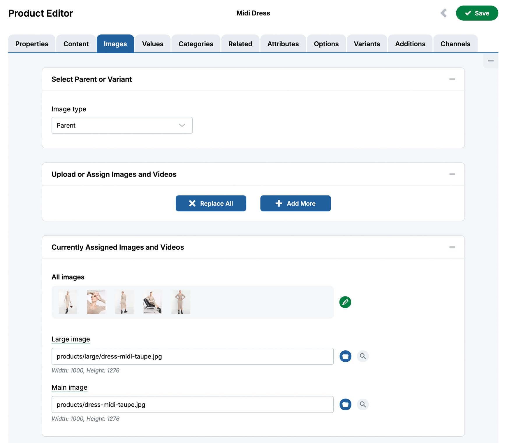 How to add product options and variants - Bluepark.co.uk