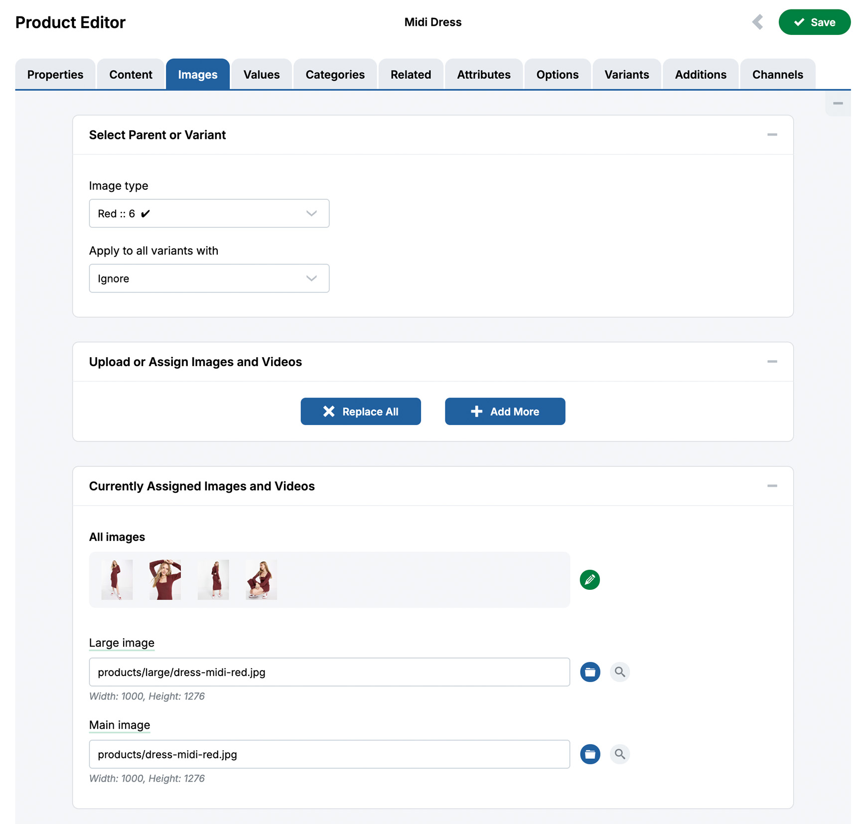 How to add product options and variants - Bluepark.co.uk