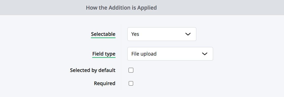 How to create optional add-ons for products - Bluepark.co.uk
