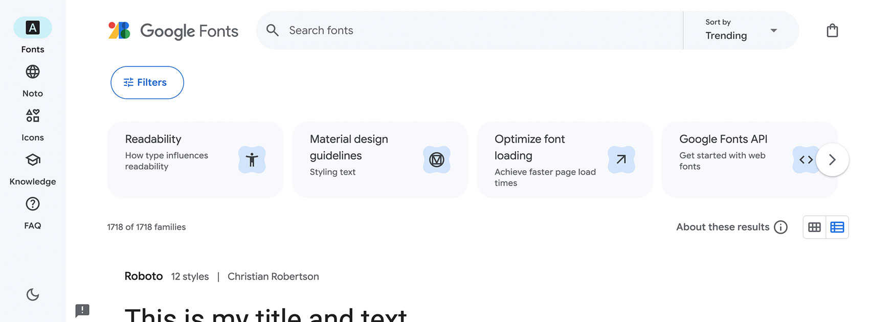 Add unique fonts to your site with Google Fonts - Bluepark.co.uk