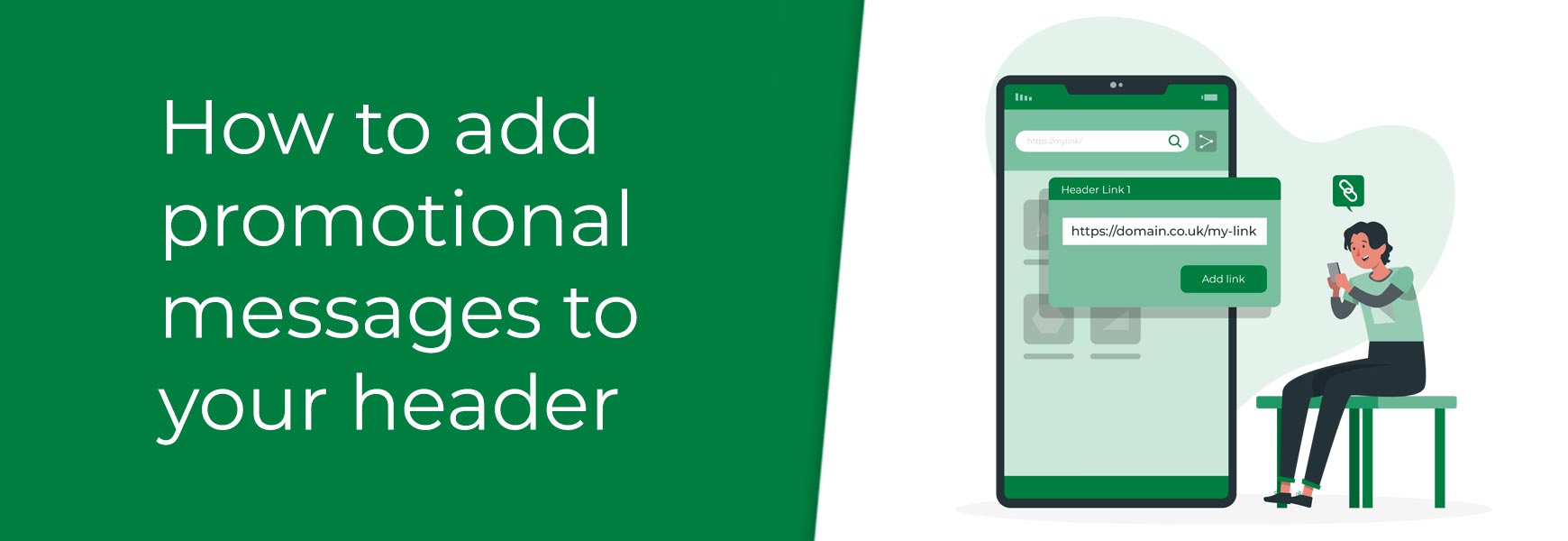 How to add promotional messages to your header - Bluepark.co.uk