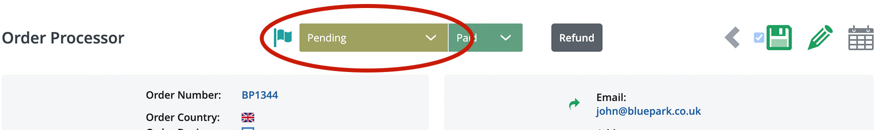 How to create custom order statuses - Bluepark.co.uk