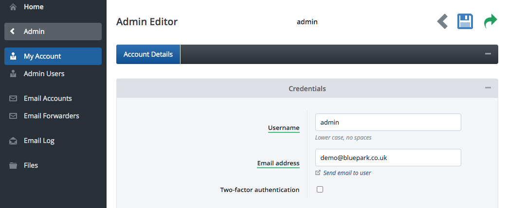 How to set up two-factor authentication - Bluepark.co.uk
