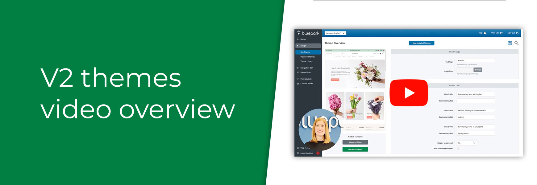 V2 themes video overview - Bluepark.co.uk