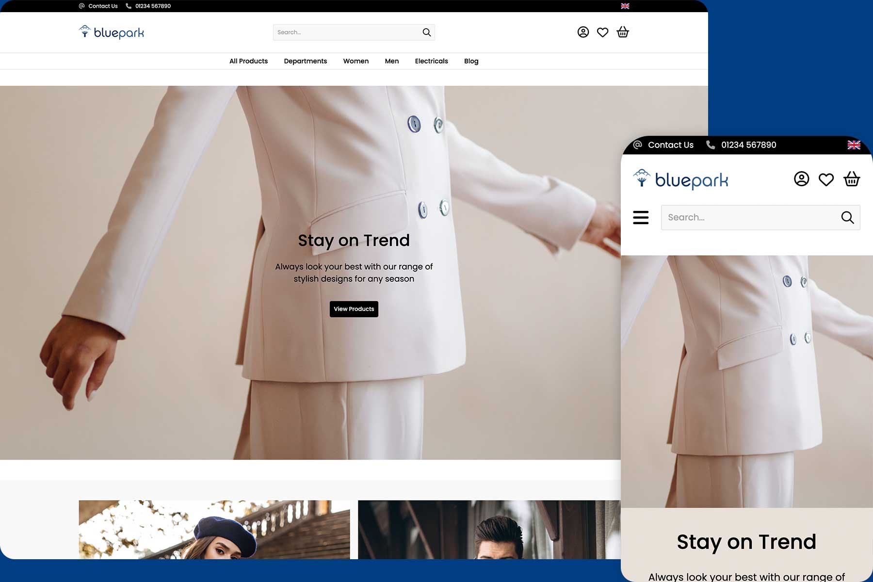 Basic Theme - Ecommerce Website Template - Bluepark.co.uk