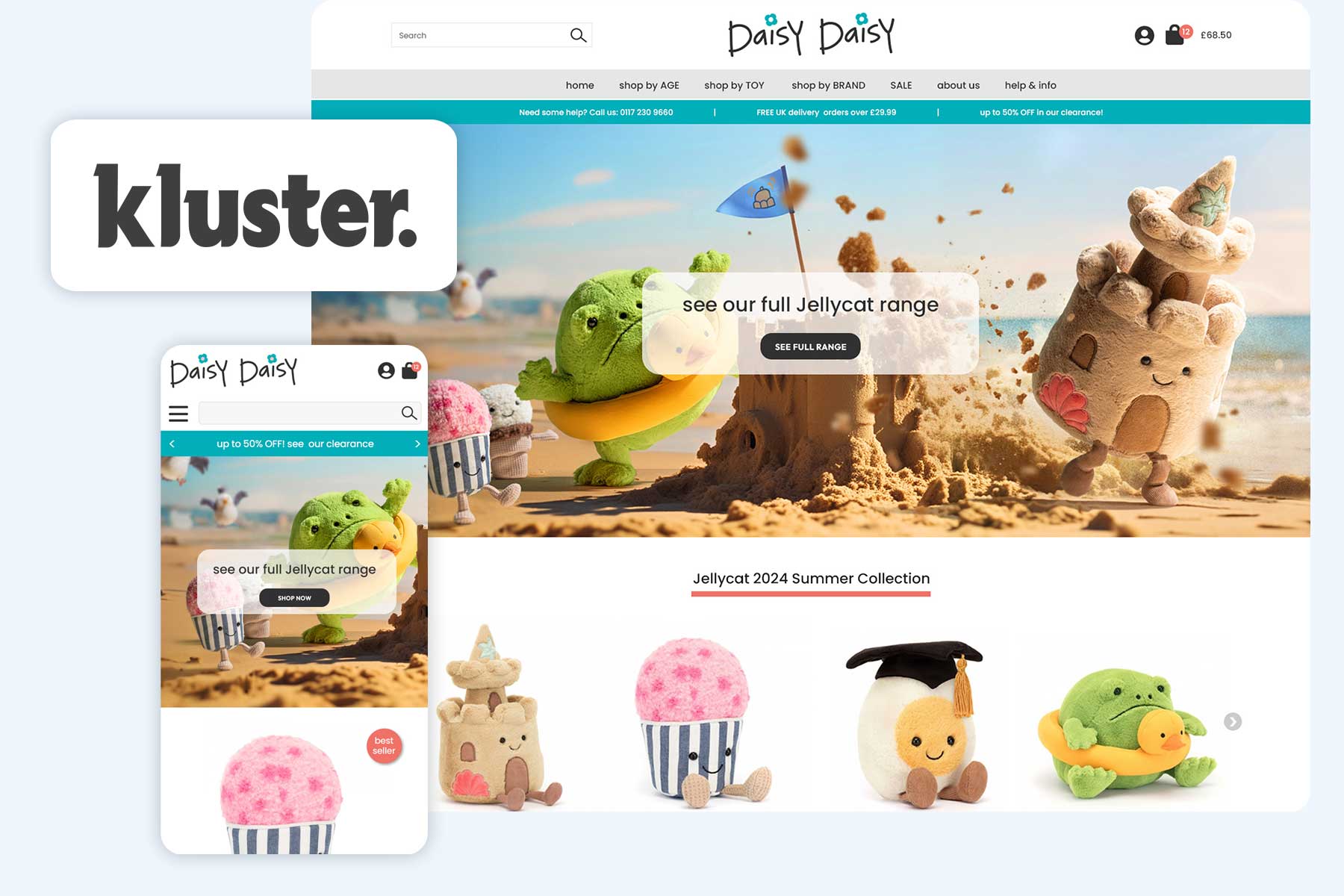 Ecommerce web design on Bluepark from Kluster - Bluepark.co.uk